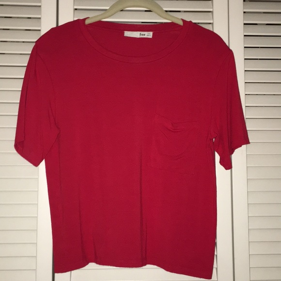 Wilfred | Tops | Wilfred Red Pocket Tee | Poshmark